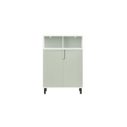 sobuy Badunterschrank mit 2 T&uuml;ren Gr&uuml;n 60x30x87cm Modern