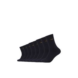 Camano Herren Socken "8er Pack", Gr. 47, schwarz, 76% Baumwolle, 22% Polyester, 2% Elastodien, uni, Socken
