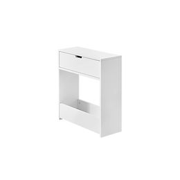 sobuy Badunterschrank mit 1 Schublade Wei&szlig; 55x20x60cm Rustikal