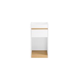 sobuy Nachttisch mit 1 Schublade Wei&szlig; 30x35x55cm Modern