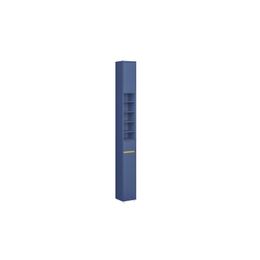 sobuy Badezimmer-Hochschrank mit 1 Schublade Blau 20x20x180cm Funktional