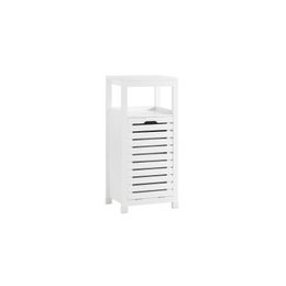 sobuy Badunterschrank mit 1 T&uuml;r Wei&szlig; 42x30x90cm Funktional