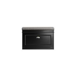 sobuy Schuhbank mit 1 T&uuml;r Schwarz 75x24x51cm Funktional