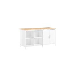 sobuy K&uuml;cheninsel Wei&szlig; 170x60x88,5cm Industriell