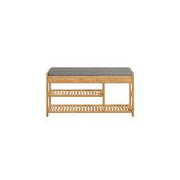 sobuy Schuhbank mit 2 Schubladen Holzfarbe 90x30x45cm Klassisch