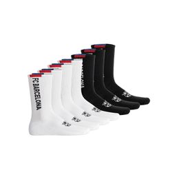 FC Barcelona Herren Kurzsocken "Socken FCB Crew Socks 7-Pack 7er Pack", Gr. 39, bunt, Obermaterial: 80% Baumwolle CO. 18% Polyamid PA. 2% Elasthan