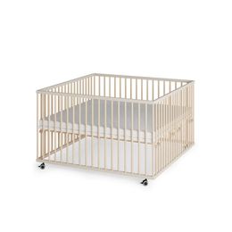 S&auml;mann Laufgitter XXL Matratze Cloud Air & Sprossen sahara dust/natur Premium | Gr.: 75x100 cm