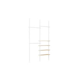 sobuy Garderobenst&auml;nder mit 4 Shelfs Wei&szlig; 138x24,2x295cm Funktional