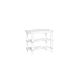sobuy Schuhbank mit 1 Ablage Wei&szlig; 50x29x45cm Modern
