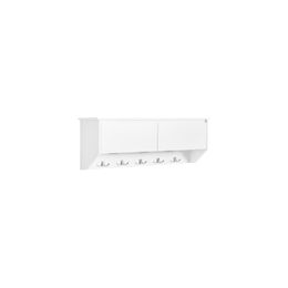 sobuy Wandgarderobe mit 1 Ablage Wei&szlig; 80x20x30cm Modern