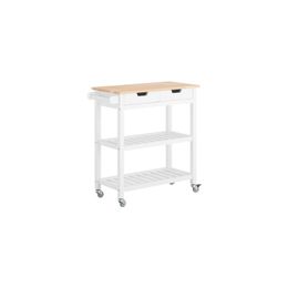 sobuy K&uuml;cheninsel mit 2 Schubladen Wei&szlig; 84x39x89cm Modern