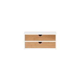 sobuy Kapselhalter mit 2 Schubladen Holzfarbe 30x20x14cm Modern