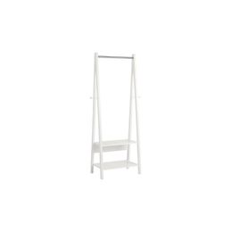 sobuy Garderobenst&auml;nder mit 2 Ablagen Wei&szlig; 78x39x180cm Modern