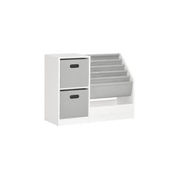 sobuy Kinderregal mit 5 F&auml;chern Wei&szlig; 80x30x61cm Funktional