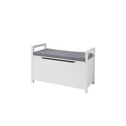 sobuy Schuhbank mit Sitzfl&auml;che Wei&szlig; 86x38x54cm Modern