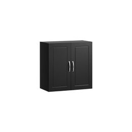 sobuy H&auml;ngeschrank mit 2 T&uuml;ren Schwarz 60x30x60cm Modern