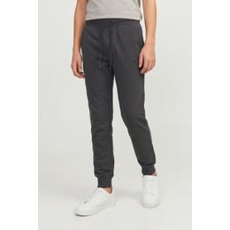 Jack & Jones Kinder Sweathose "JPSTGORDON ARCHIVE SWEAT PANTS NOOS JNR"asphalt, Gr. 140, JACK & JONES JUNIOR, unifarben, angeraute Sweatware, Obermaterial: 80%