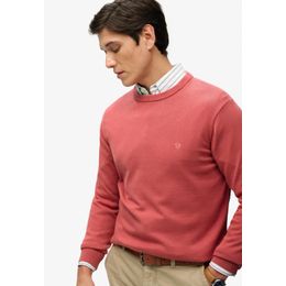 Superdry Herren Strickpullover "ESSENTIALS COTTON JUMPER", rot, Gr. XL, meliert, Strick, Obermaterial: 100% Baumwolle, Pullover, aus Baumwolle,