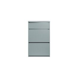 sobuy Schuhschrank mit 1 Schublade Hellgrau 61x26x100cm Funktional