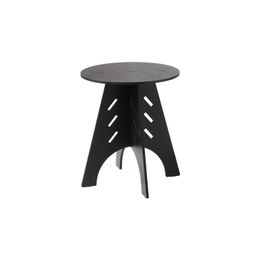 sobuy Couchtisch mit Zapfenverbindungen Schwarz 46,5x46,5x54,5cm Industriell
