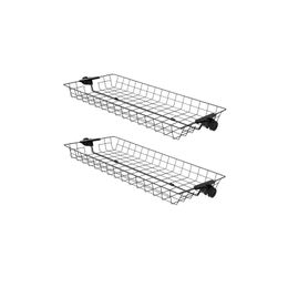 sobuy Aufbewahrungsk&ouml;rbe 2er-Set Schwarz 2,5x2,5x75,5cm Nordisch