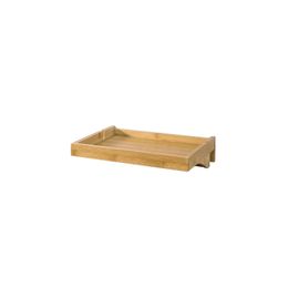 sobuy Bettablage mit 1 Ablagefach Holzfarbe 36x25x8,5cm Funktional