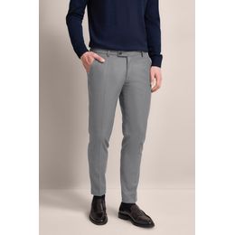 Bugatti Herren Stoffhose, grau, Gr. 35, unifarben, 69% Polyester, 29% Viskose, 2% Elasthan, Hosen, mit moderner Form