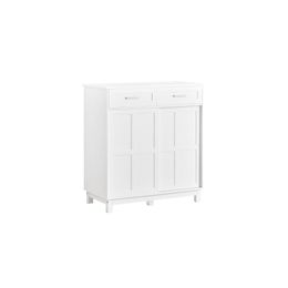sobuy Sideboard mit einer Schublade Wei&szlig; 80x40x85cm Modern