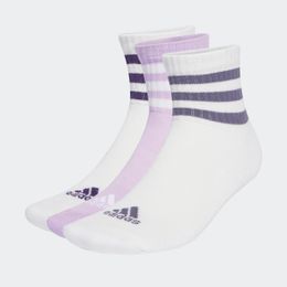 Damen Sportsocken "3-STREIFEN CUSHIONED SPORTSWEAR LOW-CUT, 3 PAAR", adidas Performance, Gr. XL, wei&szlig;, Obermaterial: 59% Baumwolle, 38% Polyester, 2%