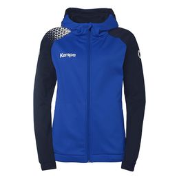 Kempa Damen Trainingsjacke "Kapuzenjacke Ambition 28 Women", blau, Gr. L, Obermaterial: 100% Polyester Pol. recyc.., Jacken