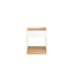 sobuy Nachttisch mit 1 Schublade Wei&szlig; 42x40x55cm Minimalistisch