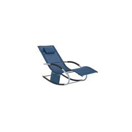 sobuy Schaukelstuhl Garten Dunkelblau 150x63x87cm Modern