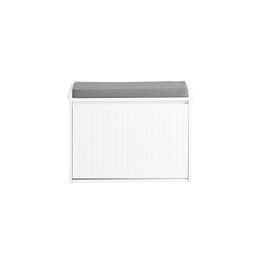 sobuy Schuhbank mit 1 T&uuml;r Wei&szlig; 62x25x46cm Funktional