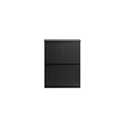 sobuy Schuhschrank mit 2 T&uuml;ren Schwarz 61x26x81cm Modern