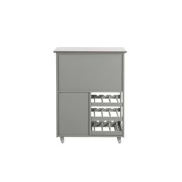 sobuy K&uuml;chenwagen mit 1 Schublade Hellgrau 67x37,5x86,5cm Modern