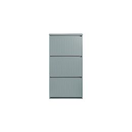 sobuy Schuhschrank mit 3 T&uuml;ren Hellgrau 61x26x119,5cm Funktional