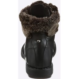 Casual Looks Damen Stiefelette, Gr. 38, schwarz, Glattleder, Schuhe