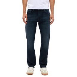 Mustang Herren Slim-fit-Jeans "Oregon", blau, Gr. 34, unifarben, Denim/Jeans, Obermaterial: 81% Baumwolle, 18% Polyester, 1% Elasthan, Jeans, im