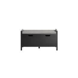 sobuy Schuhbank mit 1 Schublade Schwarz 91x30x50cm Funktional