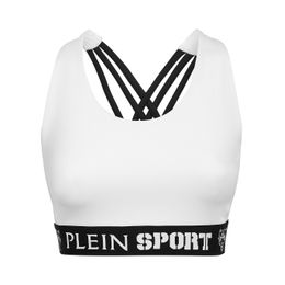 Plein Sport Damen Lauftop "Sporttop", wei&szlig;, Gr. XXL, Obermaterial: 90% Polyester, 10% Elasthan, Tops