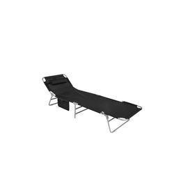 sobuy Sonnenliege Schwarz 149x62x29cm Funktional