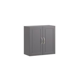 sobuy H&auml;ngeschrank mit 2 T&uuml;ren Dunkelgrau 60x30x60cm Modern