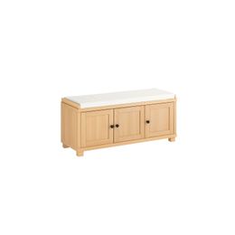 sobuy Schuhbank mit 3 T&uuml;ren 104x35x47cm Nordisch