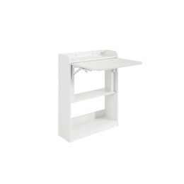 sobuy Schreibtisch mit 1 Regal Wei&szlig; 64x57x82cm Funktional