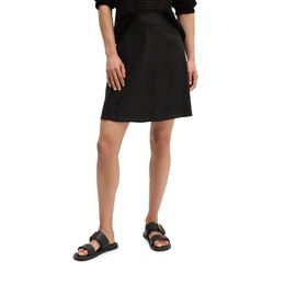 Marc O'Polo MARC O'POLO Damen Webrock "aus Viskose-Leinen-Stretch", schwarz, Gr. 38, unifarben, Obermaterial: 53% Leinen, 45% Viskose, 2% Elasthan, R&ouml;cke