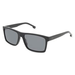 HUGO BOSS Boss BOSS 1760/G/S | Herren-Sonnenbrille | Fassung: Vollrand, Eckig, Acetat, Schwarz | Glasfarbe: Grau