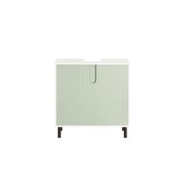 sobuy Waschbeckenunterschrank mit 2 T&uuml;ren Gr&uuml;n 60x30x60cm Modern