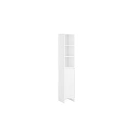 sobuy Badezimmer-Hochschrank mit 1 T&uuml;r Wei&szlig; 30x30x170cm Klassisch