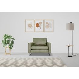 Loveseat OTTO HOME, B:105cm H:85cm T:97cm, gr&uuml;n, Kunstleder (65% Polyester, 35% Lederfasern);Cord (92% Polyester, 8% Polyamide), Sessel, "Pinto 105
