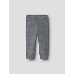 name it M&auml;dchen Leggings "NBNWAX WOOL RIB LEGGING NOOS", Gr. 86, grau, Strick, Obermaterial: 100% Wolle, unifarben, Hosen, weich und w&auml;rmend aus